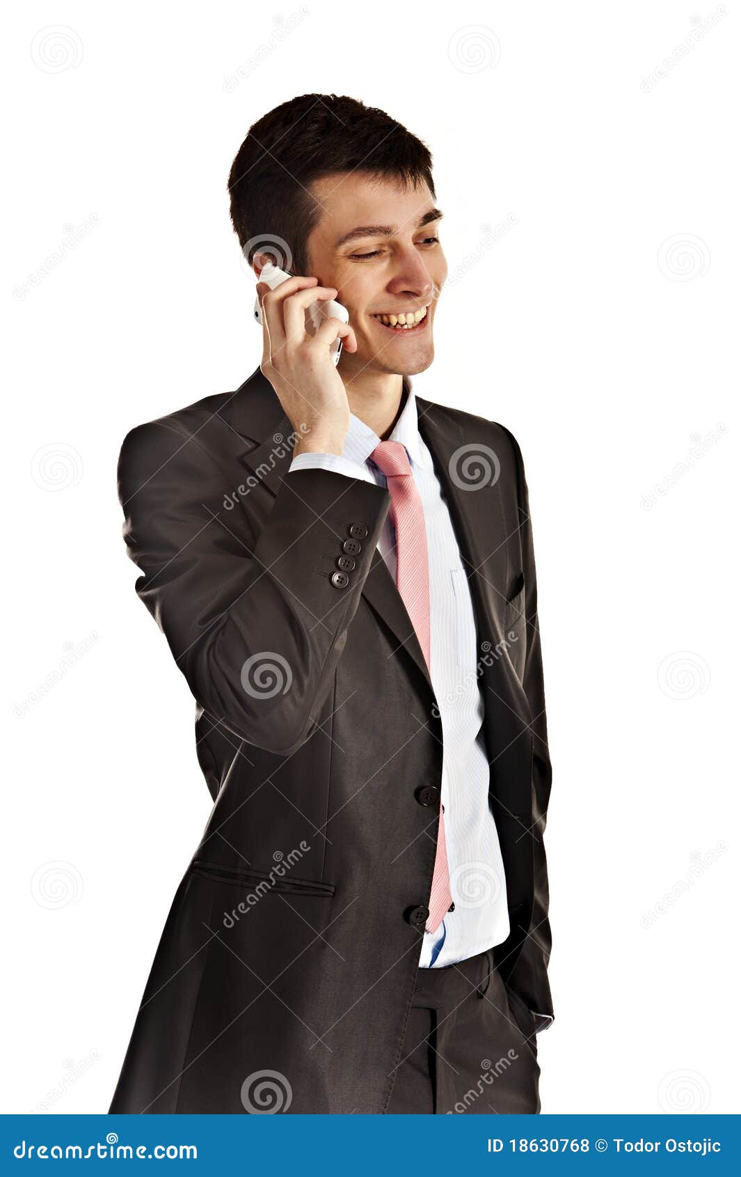 Man speaking on cellphone stock photo. Image of communicating - 18630768