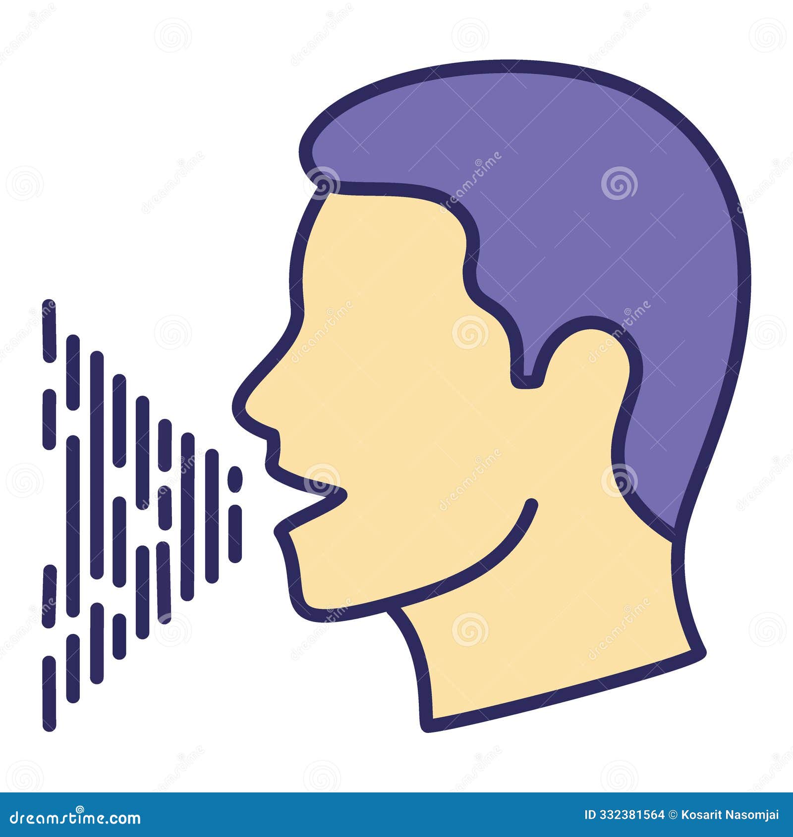 Man Speaking Icon. an Image of a Man Speaking, Symbolizing ...
