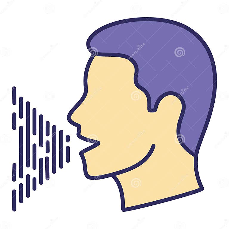 Man Speaking Icon. an Image of a Man Speaking, Symbolizing ...