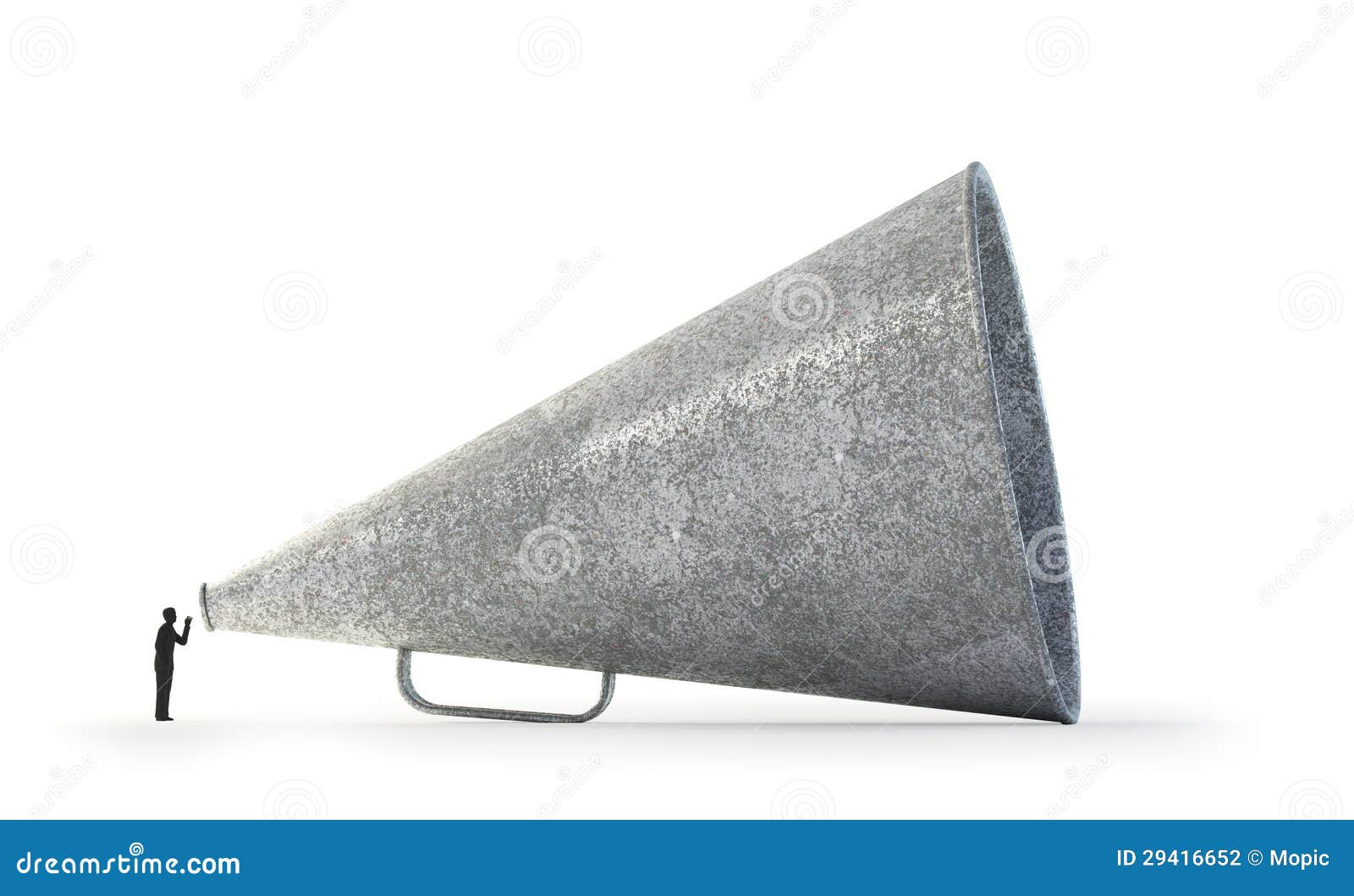 Man Speaking through a Vintage Megaphone Stock Photo - Image of ...