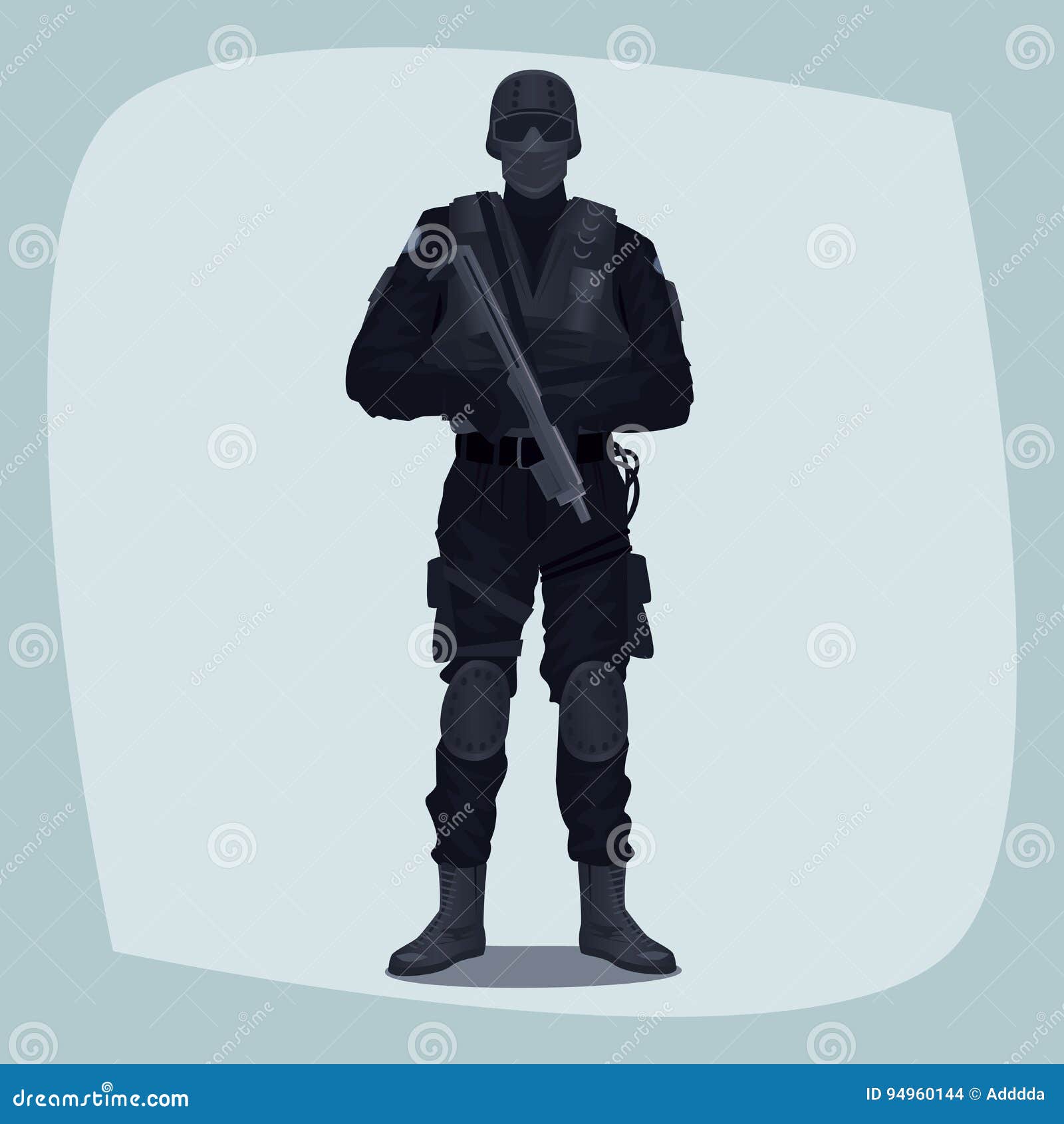 Man of Specialized Tactical Team Stock Vector - Illustration of ...