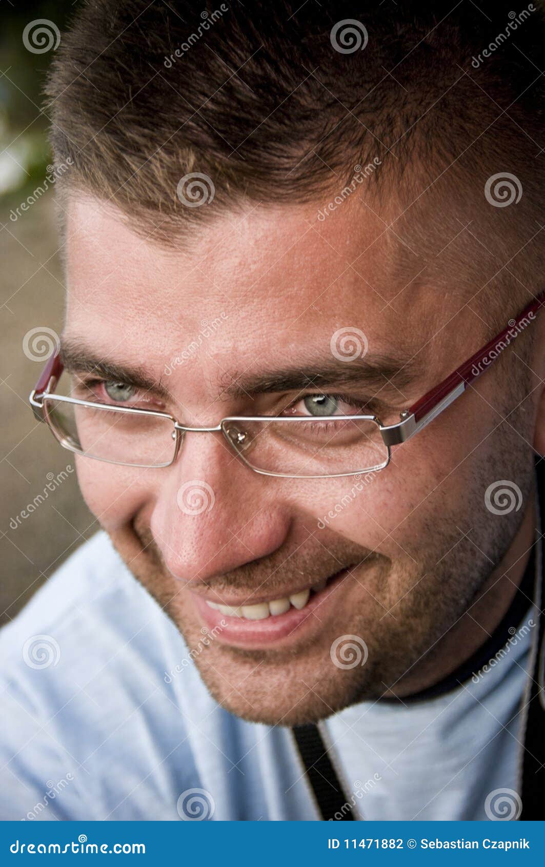 Man in spectacles stock photo. Image of joyful, short - 11471882