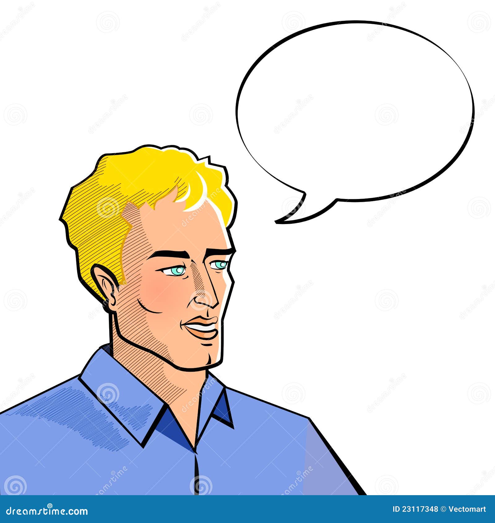 Man with Speech Bubble stock vector. Illustration of discussion - 23117348