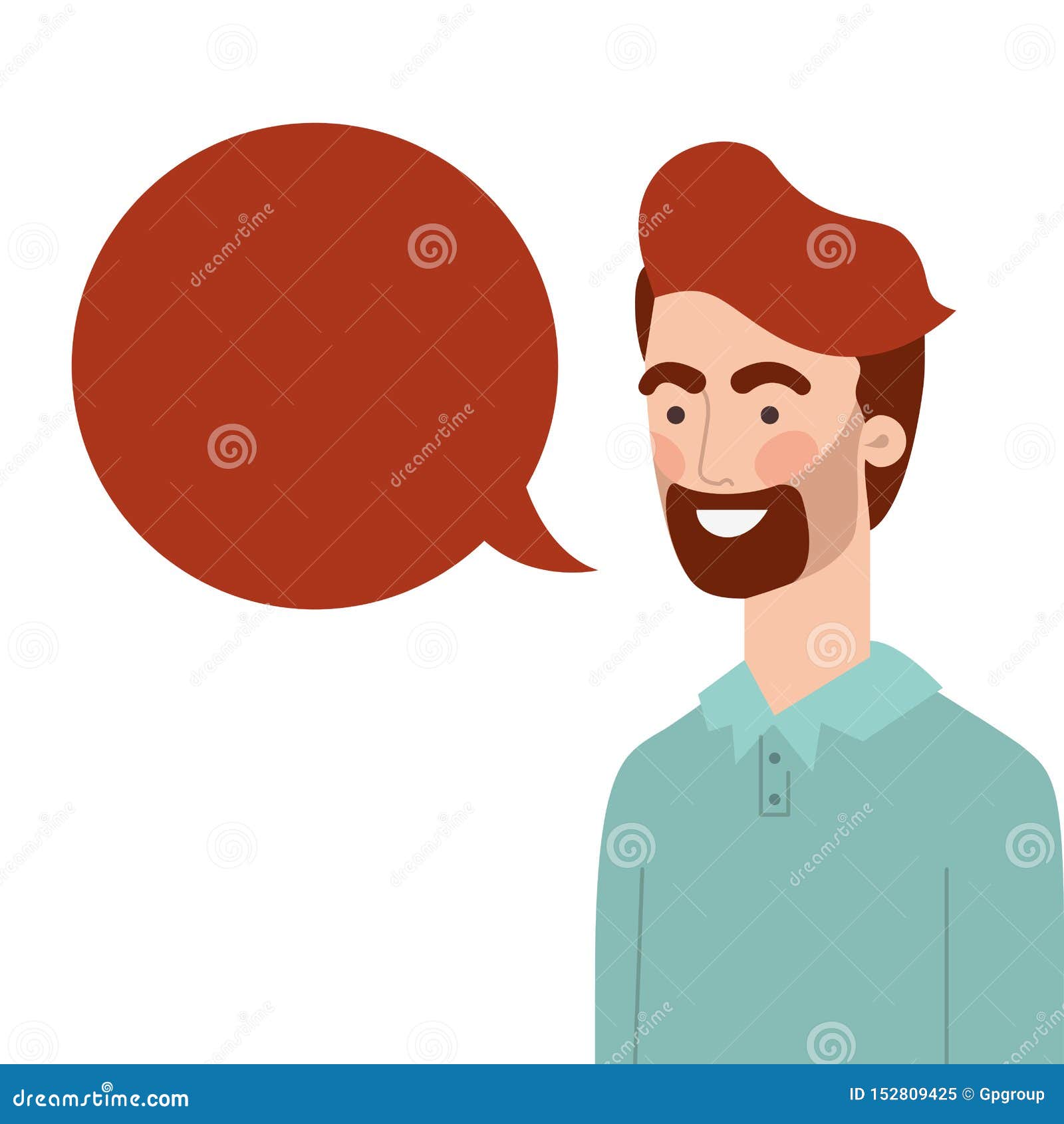 Man with Speech Bubble Avatar Character Stock Vector - Illustration of ...