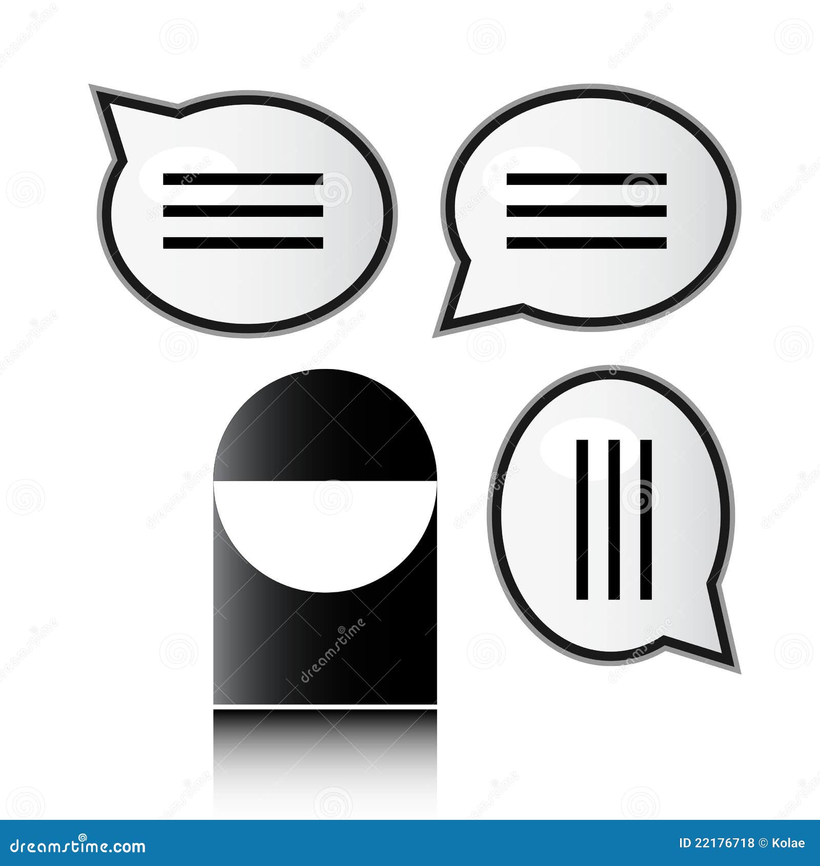 Man with speech bubbles stock vector. Illustration of conceptual - 22176718