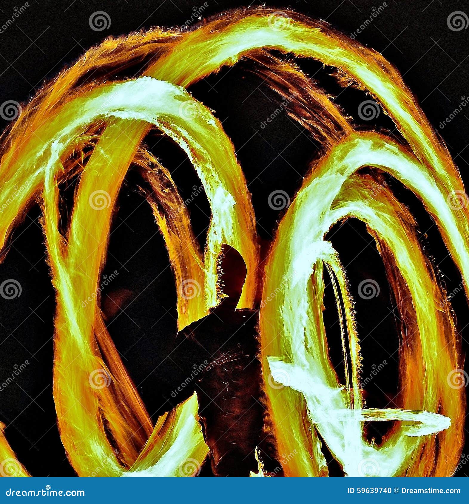 Man Spinning Fire stock photo. Image of fire, shutter - 59639740