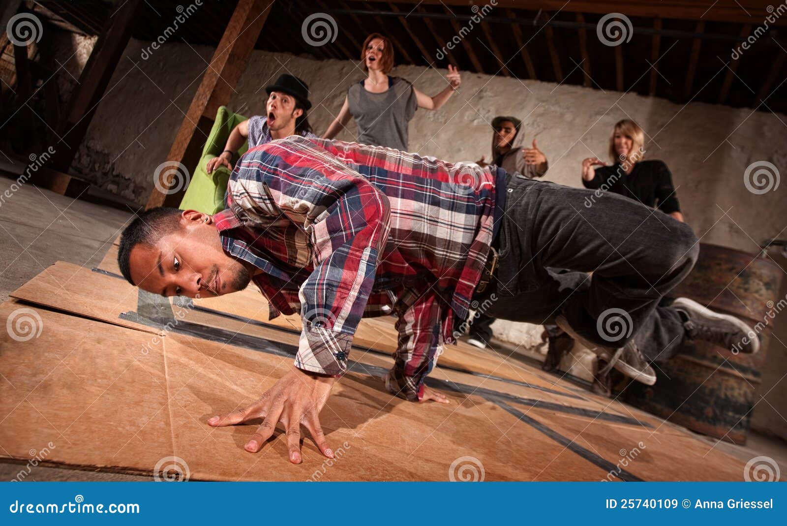 Man Spins on Hand stock image. Image of excited, crew - 25740109