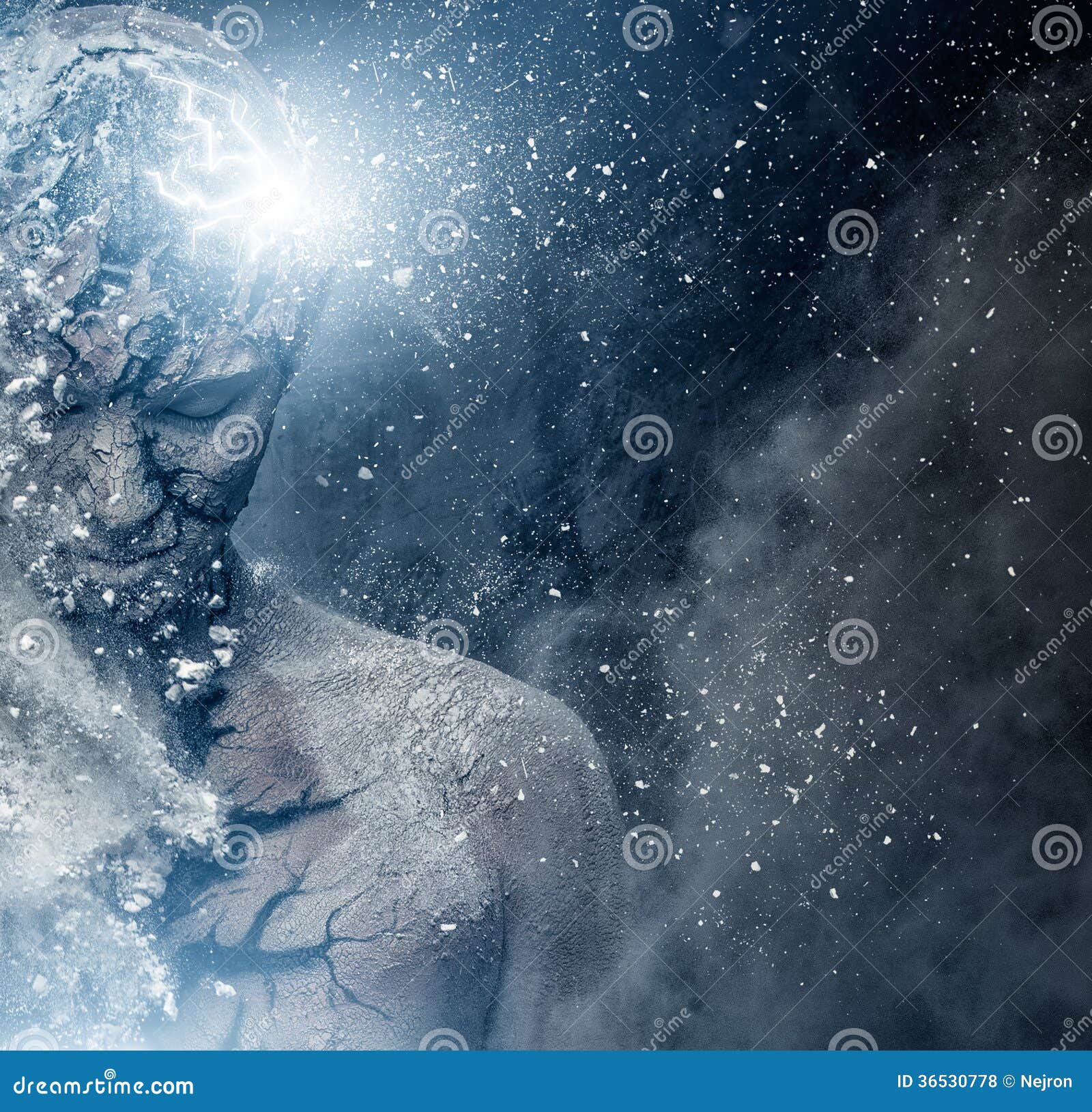 Man with Spiritual Body Art Stock Photo - Image of belief, energy: 36530778