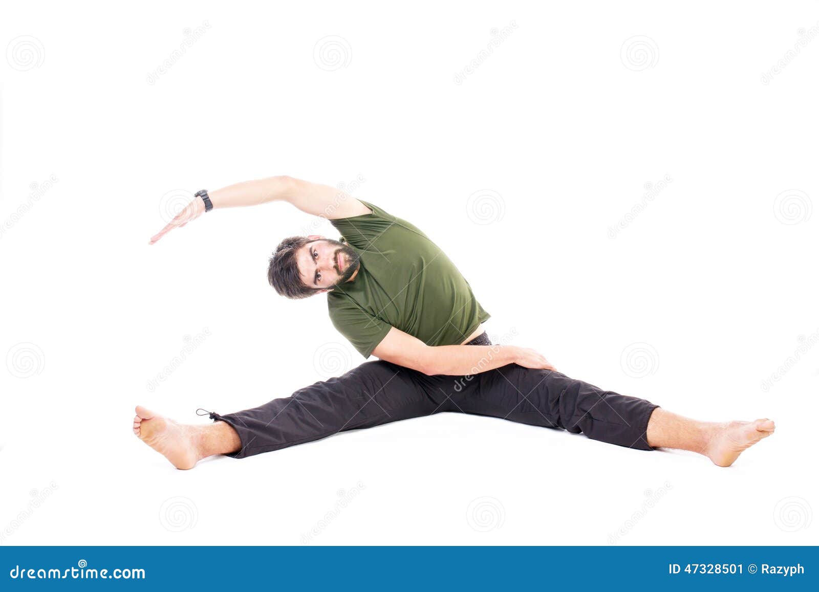 Man in split pose stock image. Image of flexible, sportive - 47328501