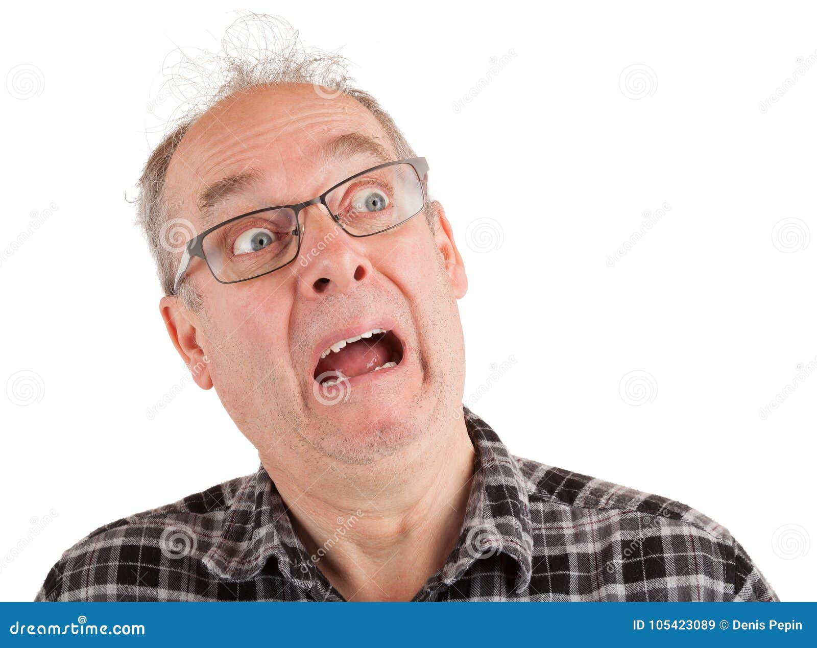 Man is Spooked stock image. Image of confused, adult - 105423089
