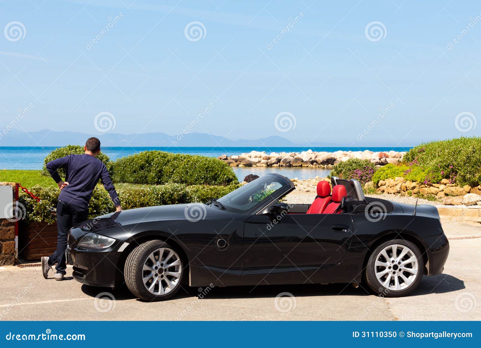 Man with Sport Car stock photo. Image of lifestyle, tourism - 31110350