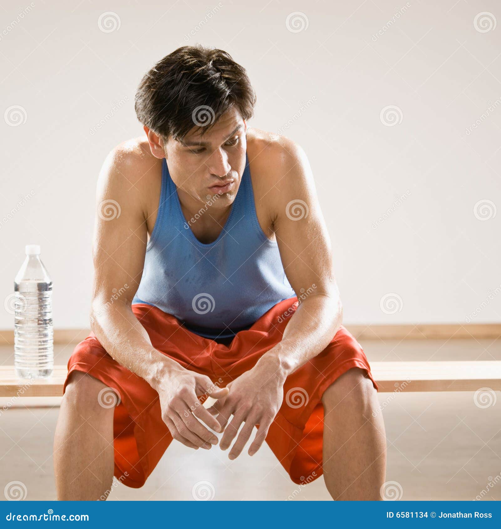 Man in Sportswear Relaxing after Work Out Stock Photo - Image of ...