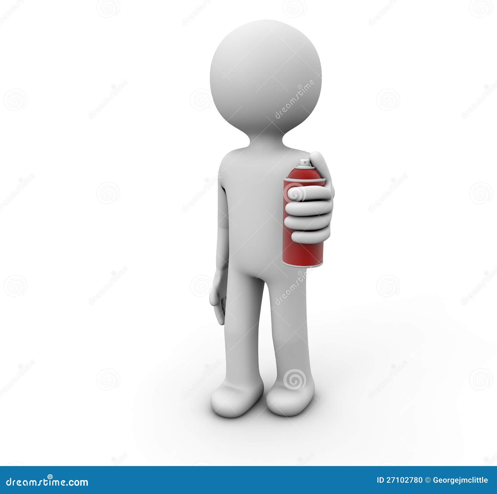 Man with spray stock illustration. Illustration of color - 27102780