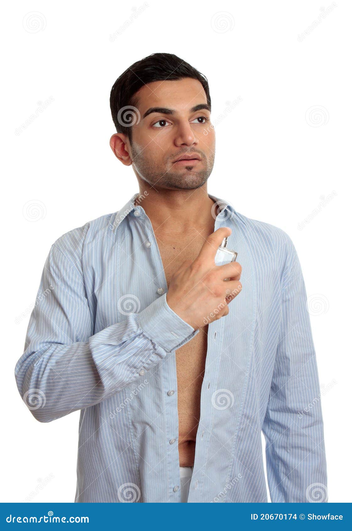 Man spraying cologne stock photo. Image of perfume, handsome - 20670174