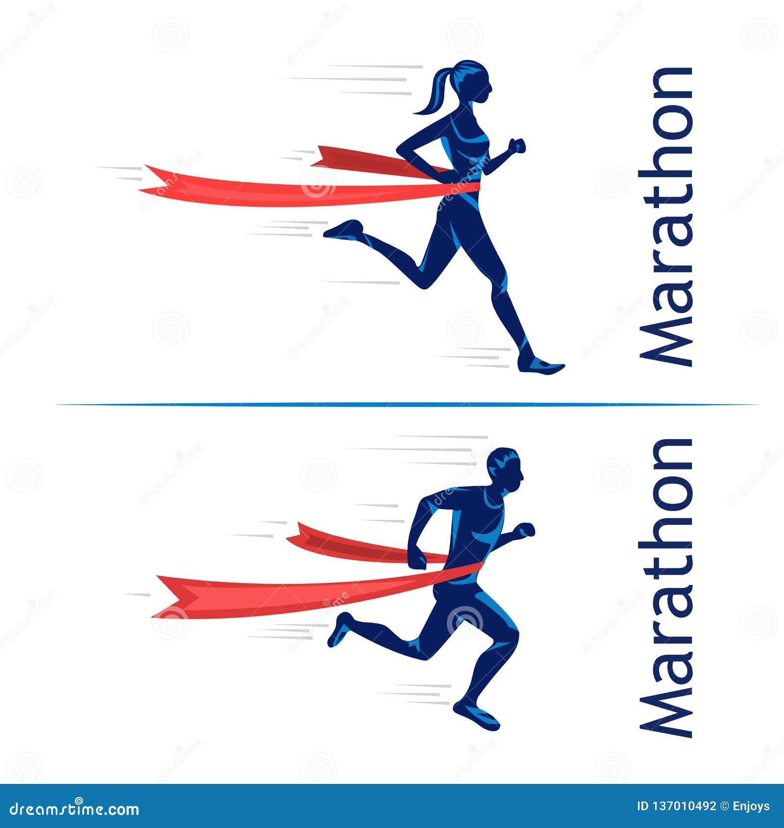 Man Sprint Running To Win Design. Stock Illustration - Illustration of ...