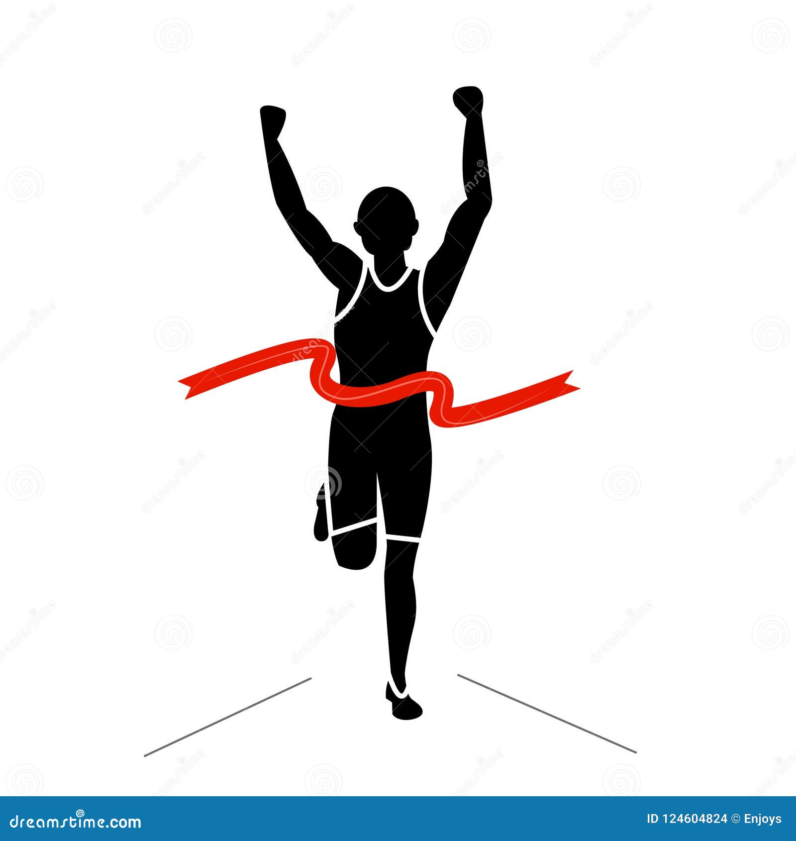 Man Sprint Running To Win Design. Stock Vector - Illustration of active ...