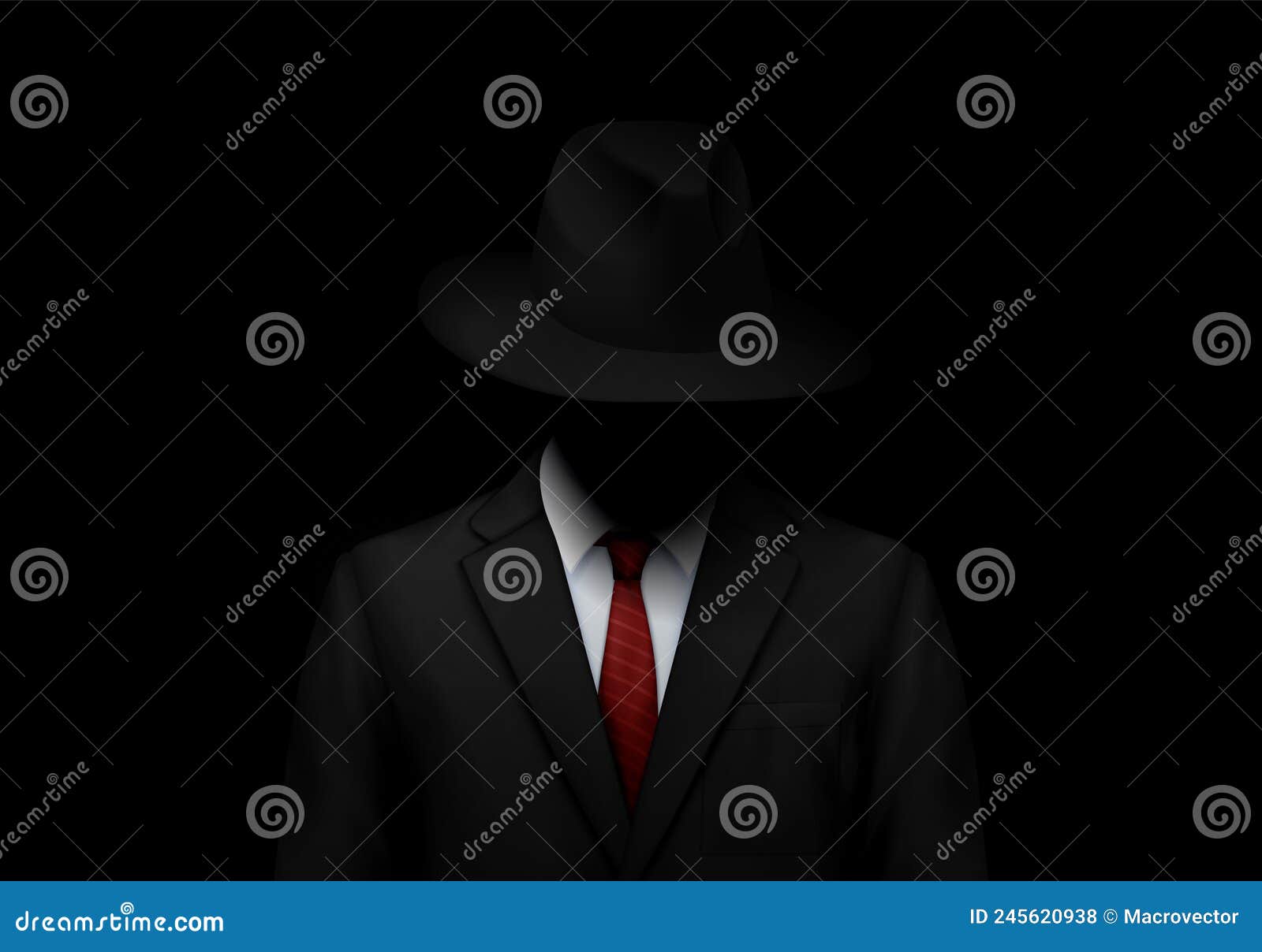 Man in Spy Suit Realistic Background Stock Vector - Illustration of ...