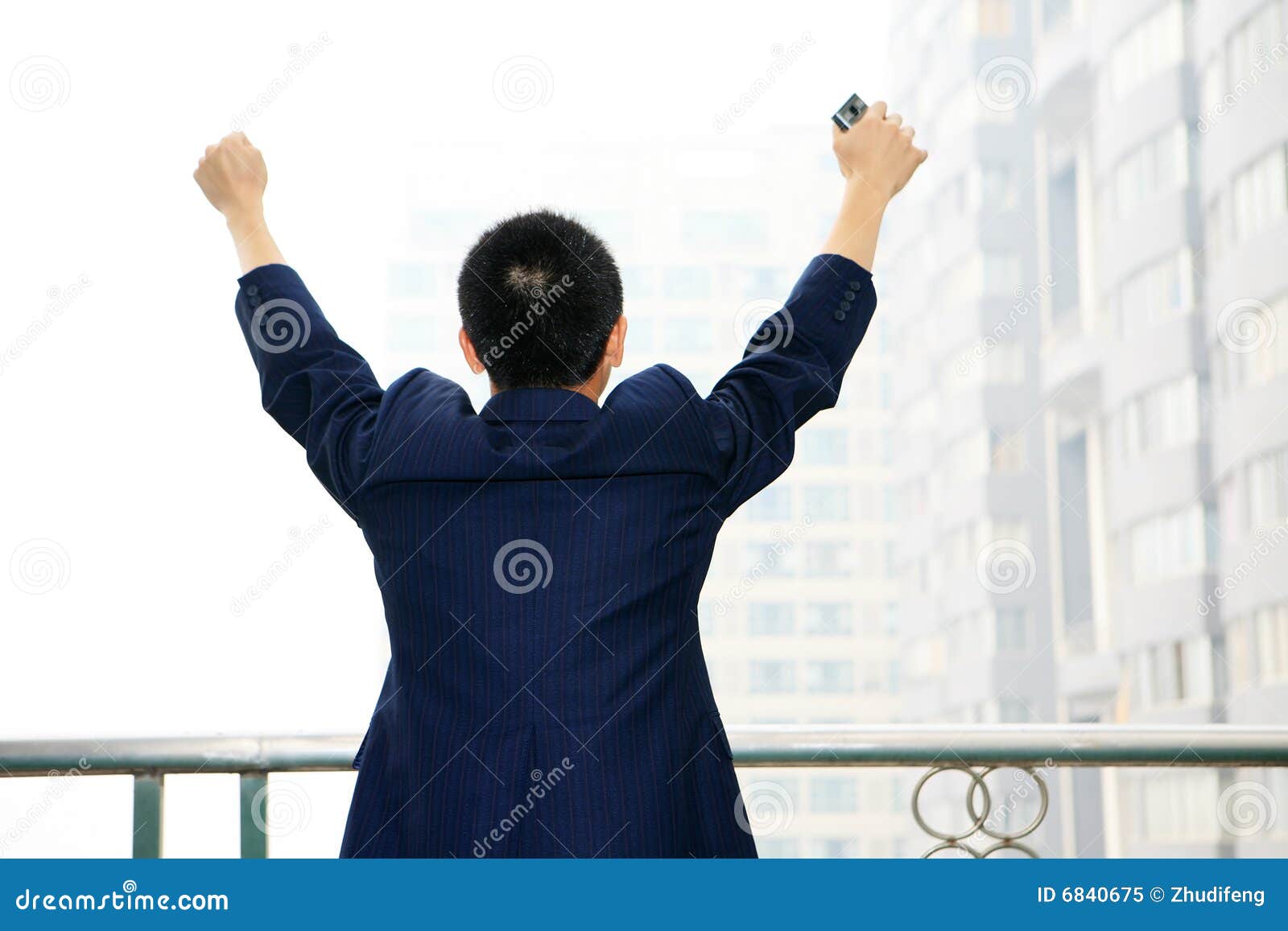 Man Stand Before Building Picture. Image: 6840675