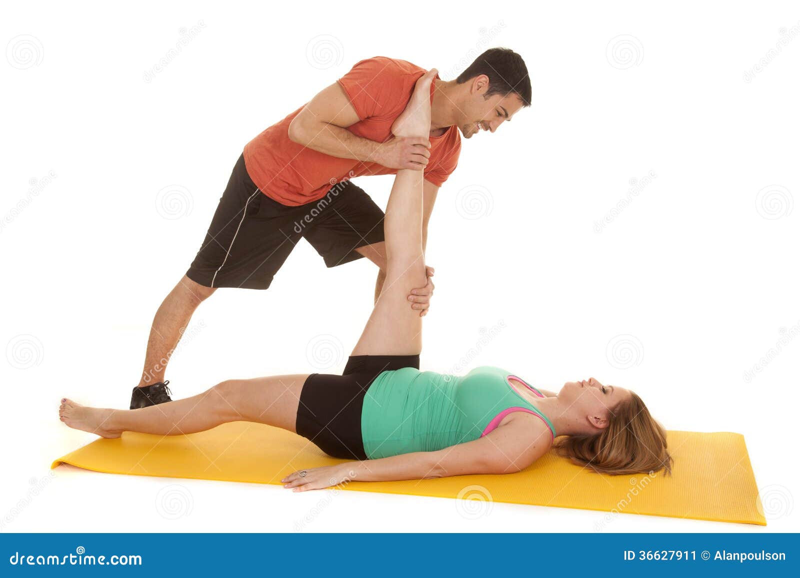 Man stand stretch womans stock image. Image of caucasian - 36627911