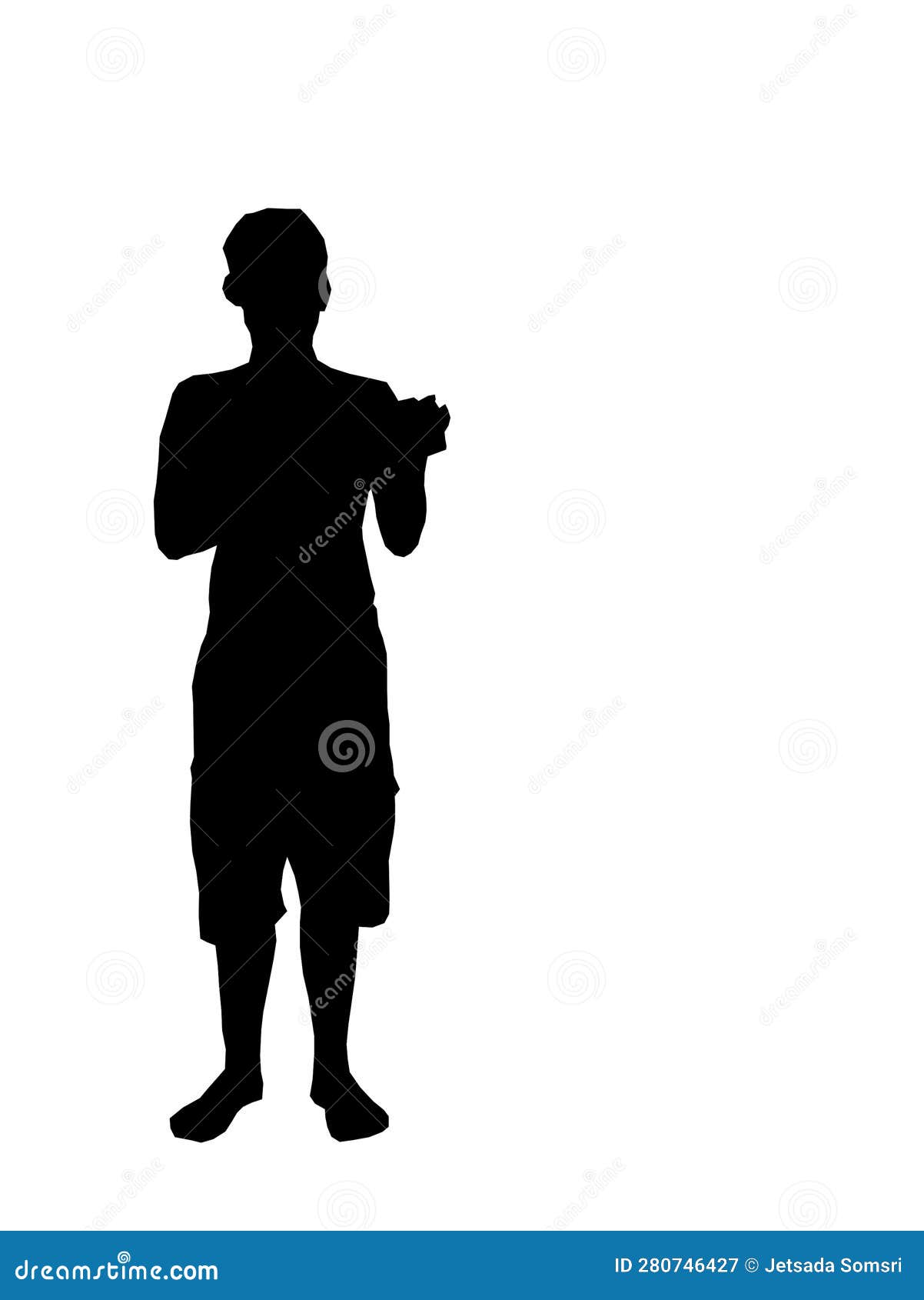 A Man Standing Alone with a Book. Stock Vector - Illustration of ...