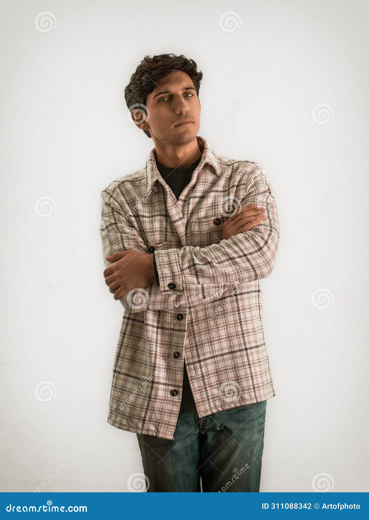 Man Standing with Arms Crossed Stock Photo - Image of assertive ...