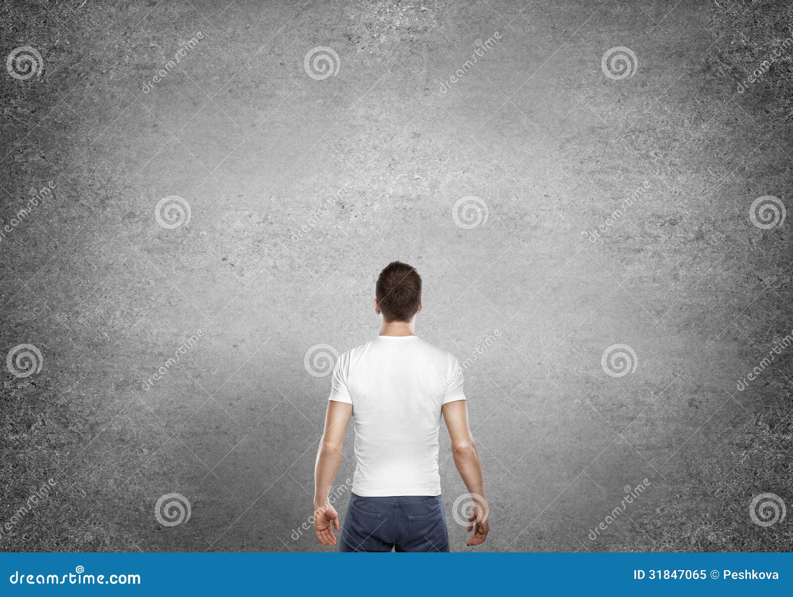 Man standing back stock image. Image of isolated, color - 31847065