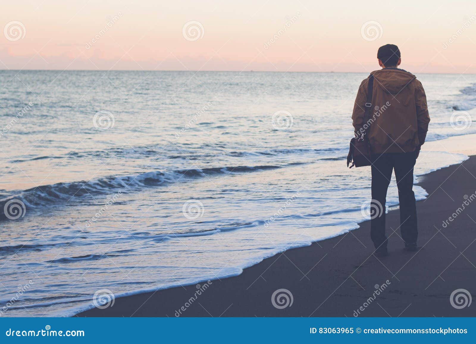 Man Standing On Beach Picture. Image: 83063965