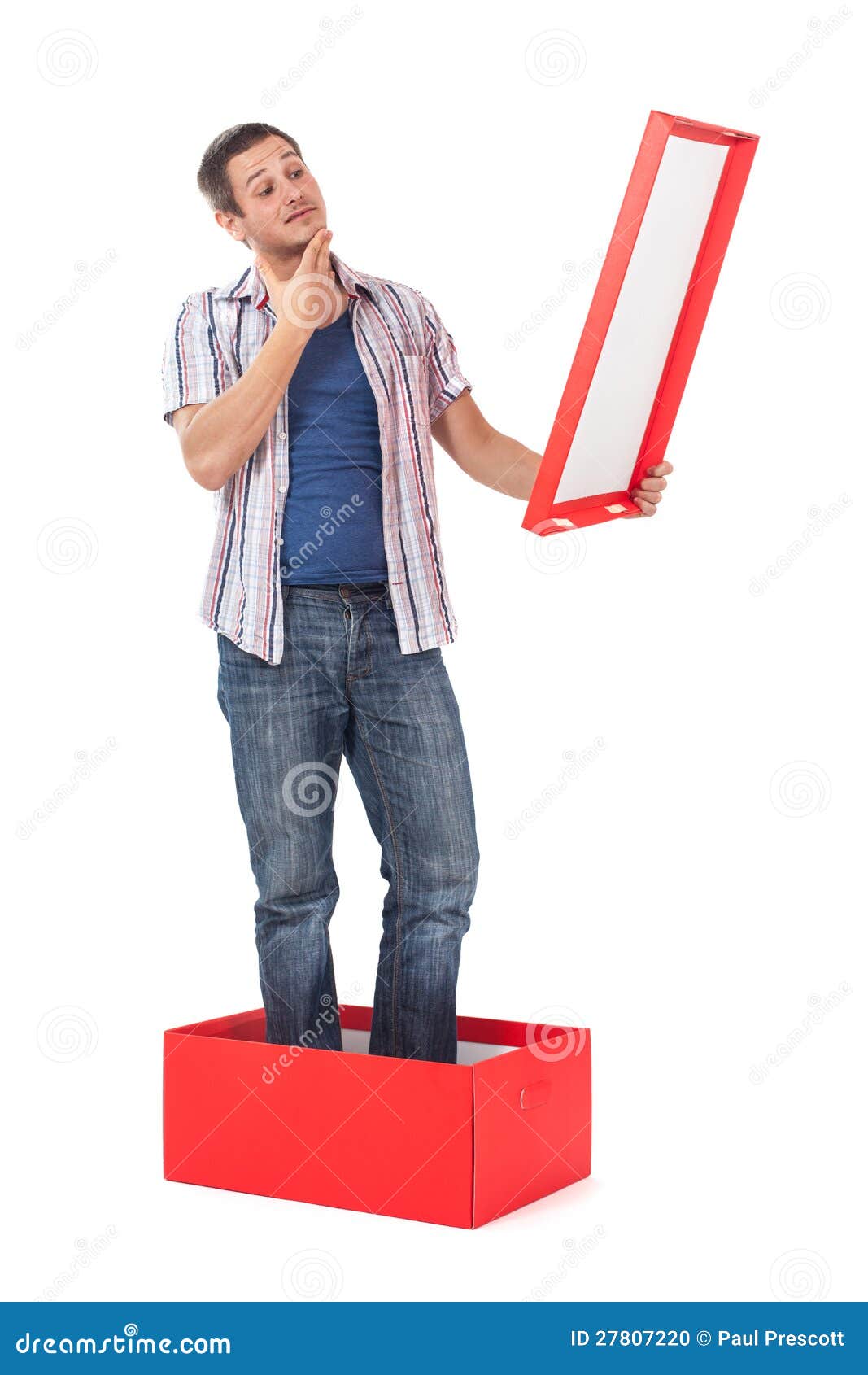 Man Standing In A Box Stock Photo - Image: 27807220