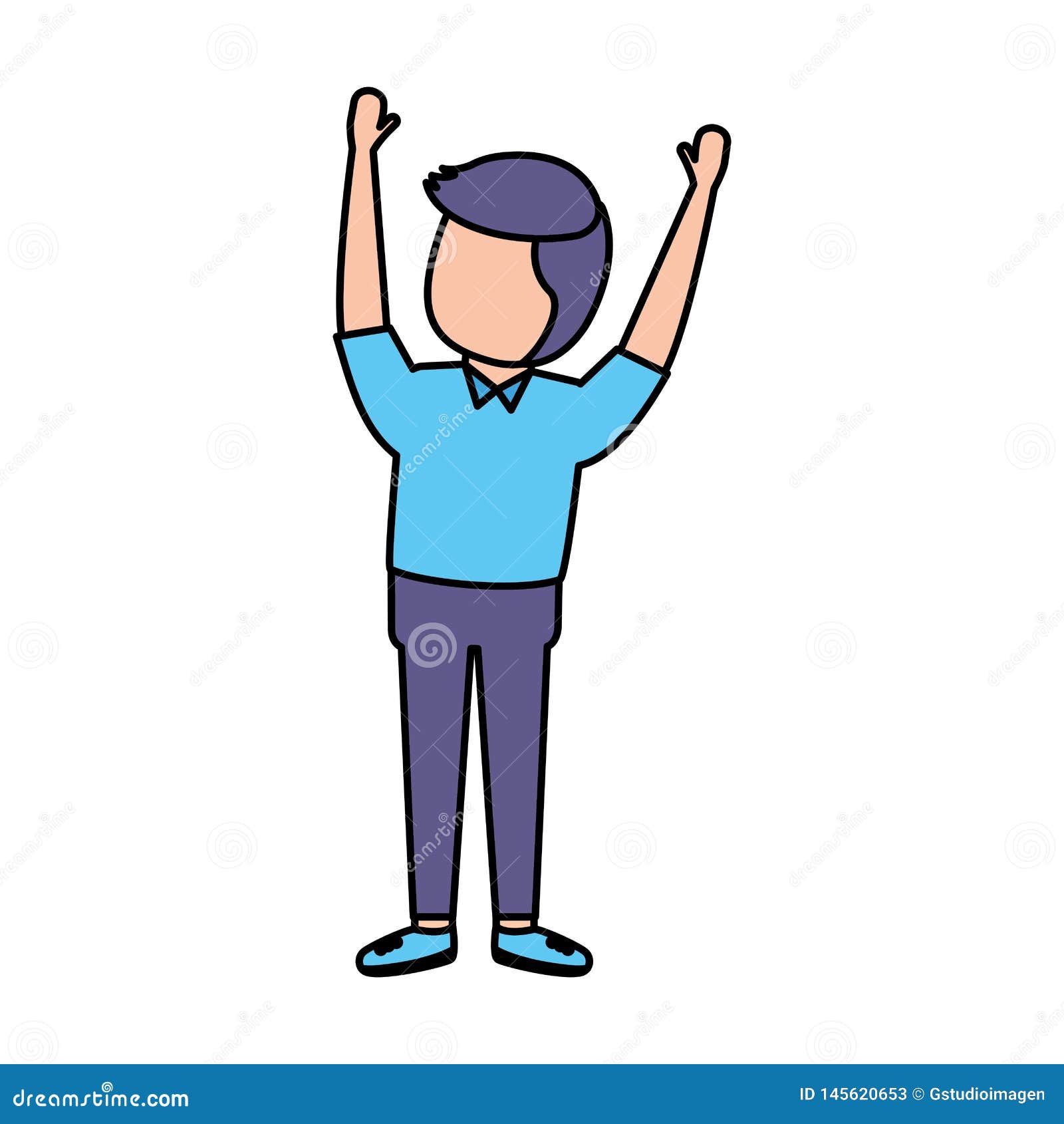 Man standing character stock illustration. Illustration of flat - 145620653