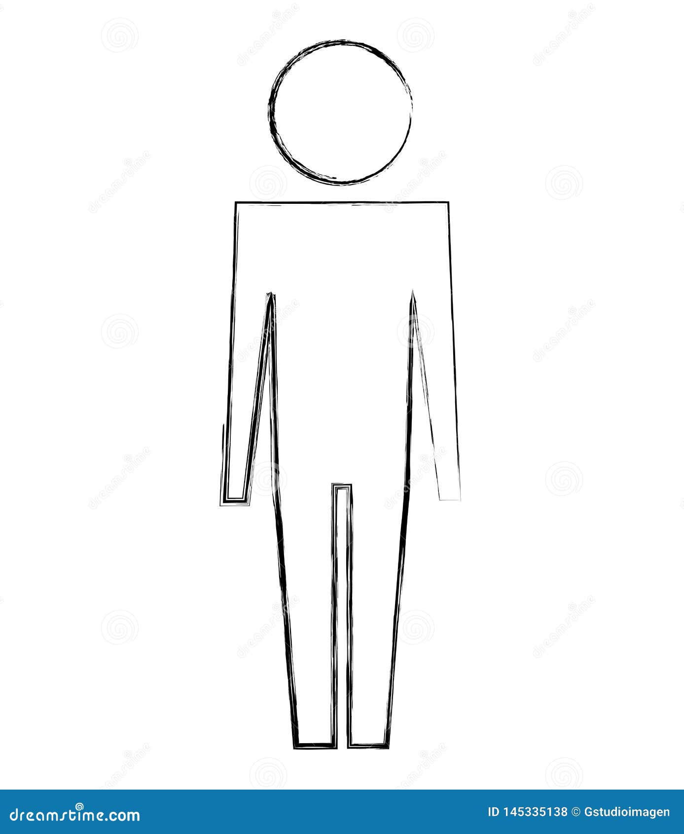 Man Standing Character Pictogram Style Stock Vector - Illustration of ...