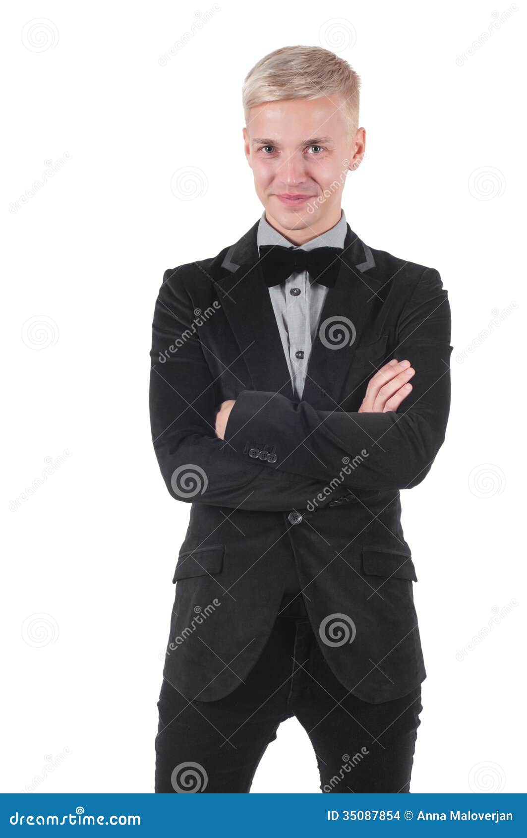 Man Standing with Crossed Arms Stock Photo - Image of human, positive ...