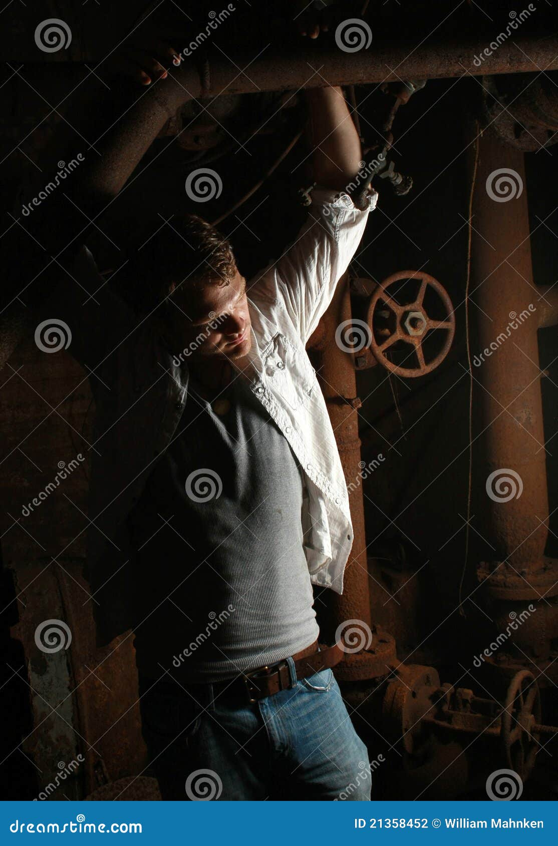 Man Standing In The Dark Stock Photography - Image: 21358452