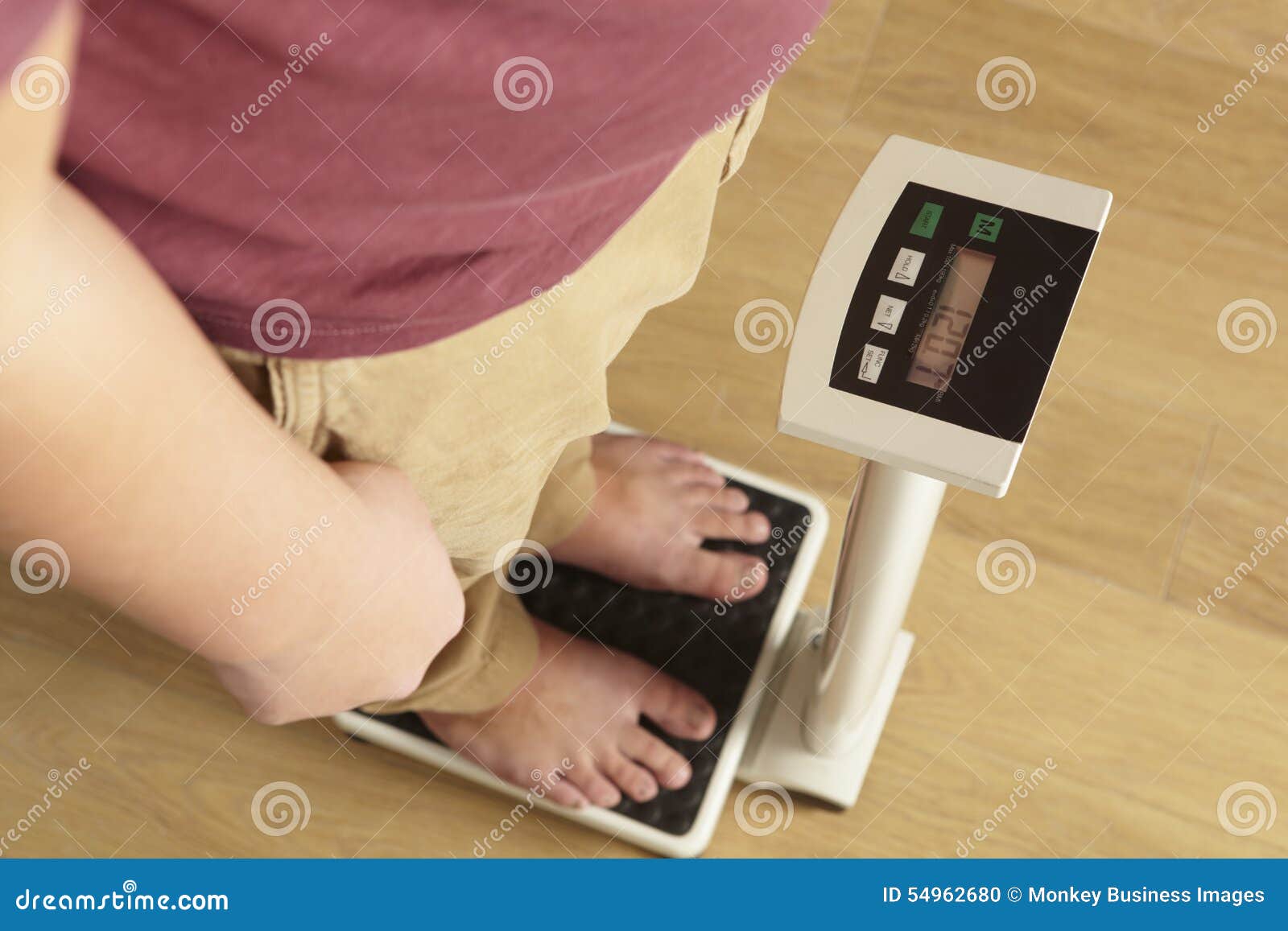 Man Standing on Digital Scales Cropped Waist Down Stock Photo - Image ...