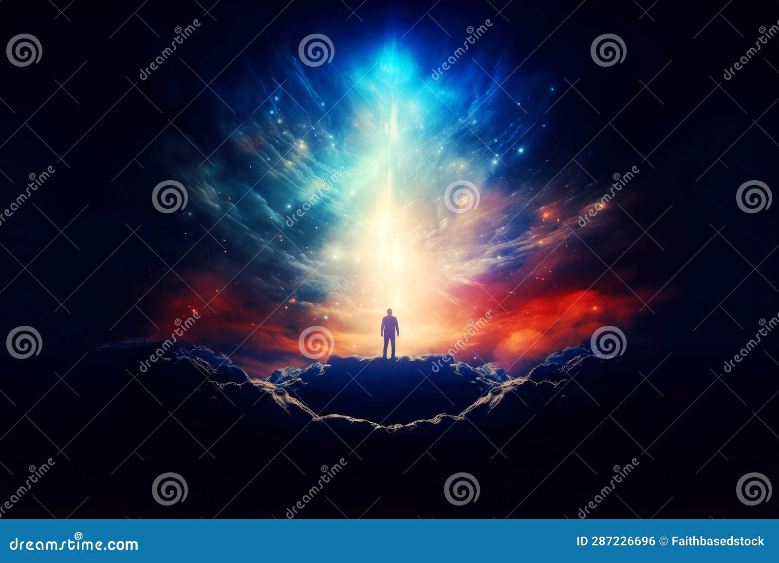 Man Standing On The Edge Of The Abyss Stock Photo | CartoonDealer.com ...