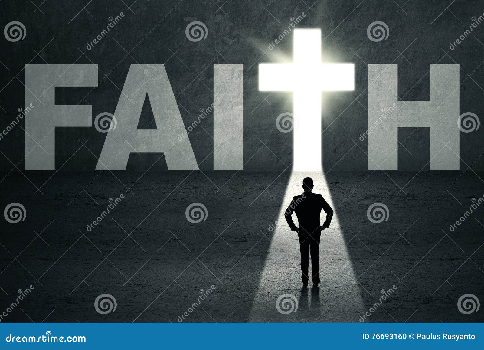 Man standing in faith door stock photo. Image of future - 76693160