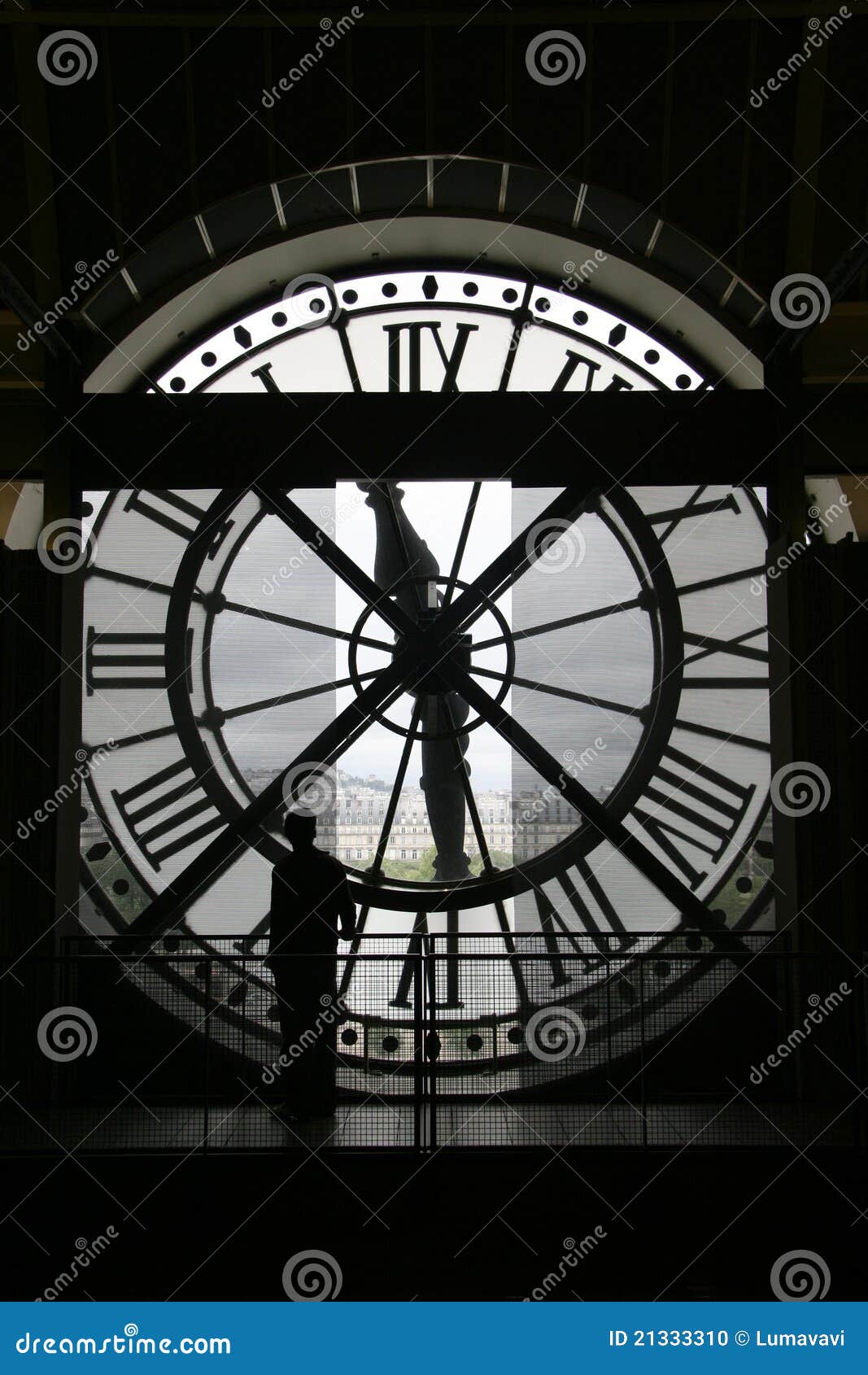 Man Standing in Front of Clock Editorial Image - Image of dark, paris ...