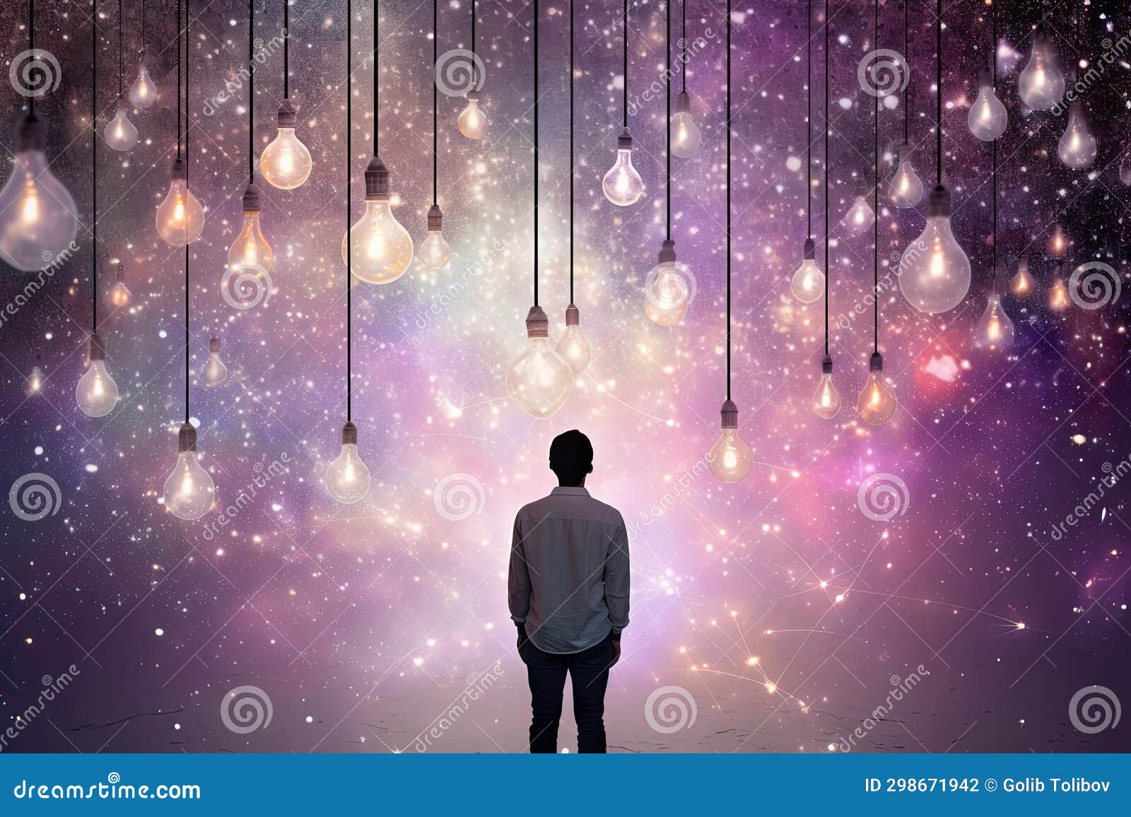 A Man Standing in Front of a Colorful Background Stock Illustration ...
