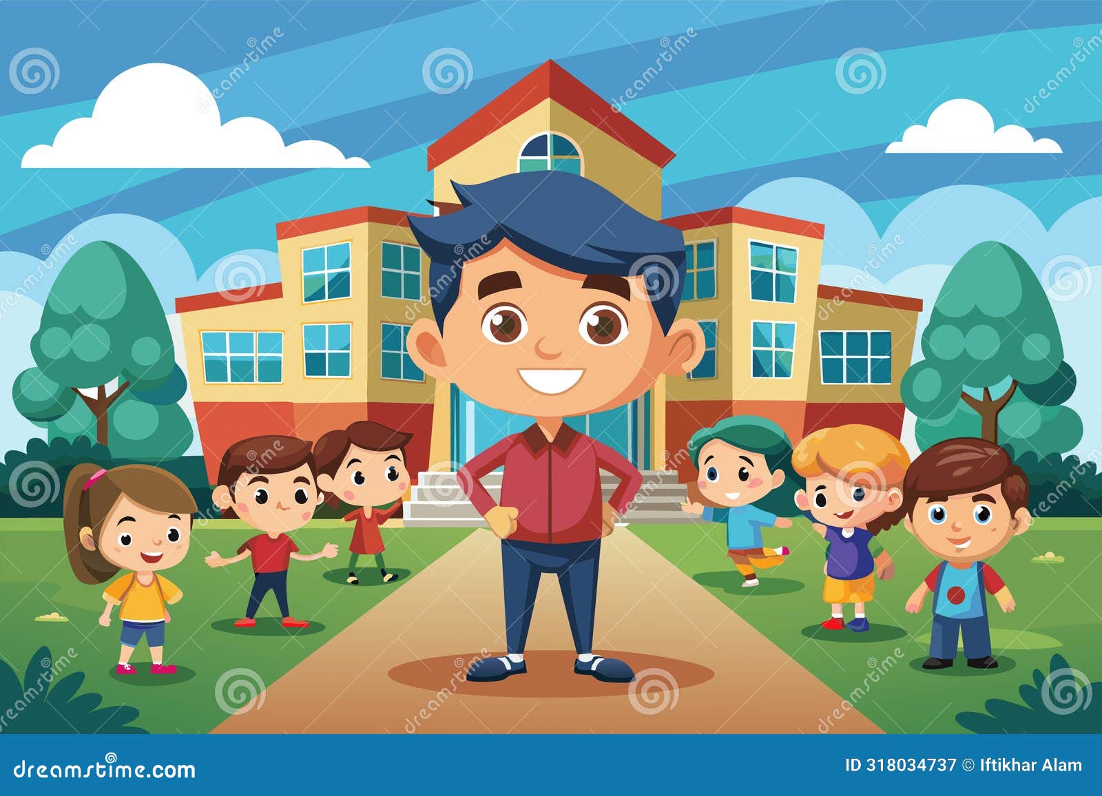 A Man Standing in Front of a Group of Kids in an Orphanage Setting ...