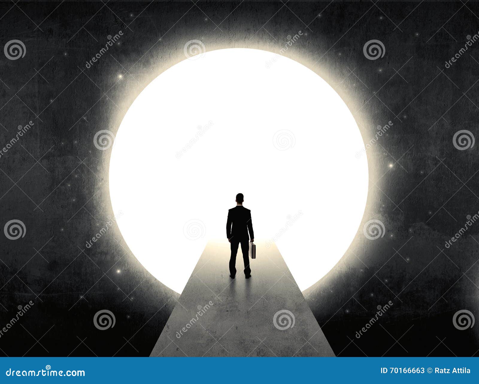 Man Standing in Front of the Huge Gate Stock Image - Image of ...