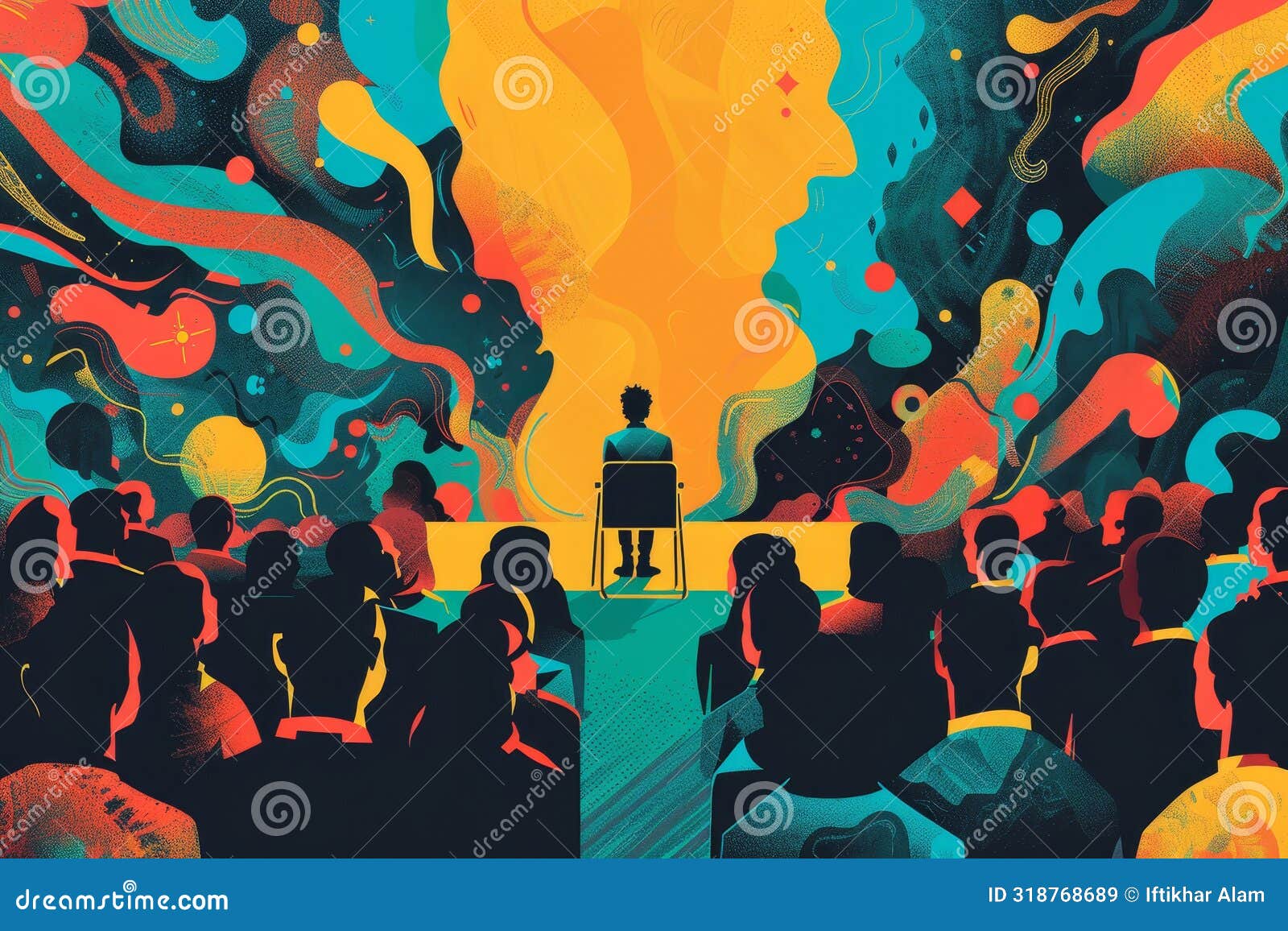 A Man Standing in Front of a Large Crowd of People, Addressing Them ...