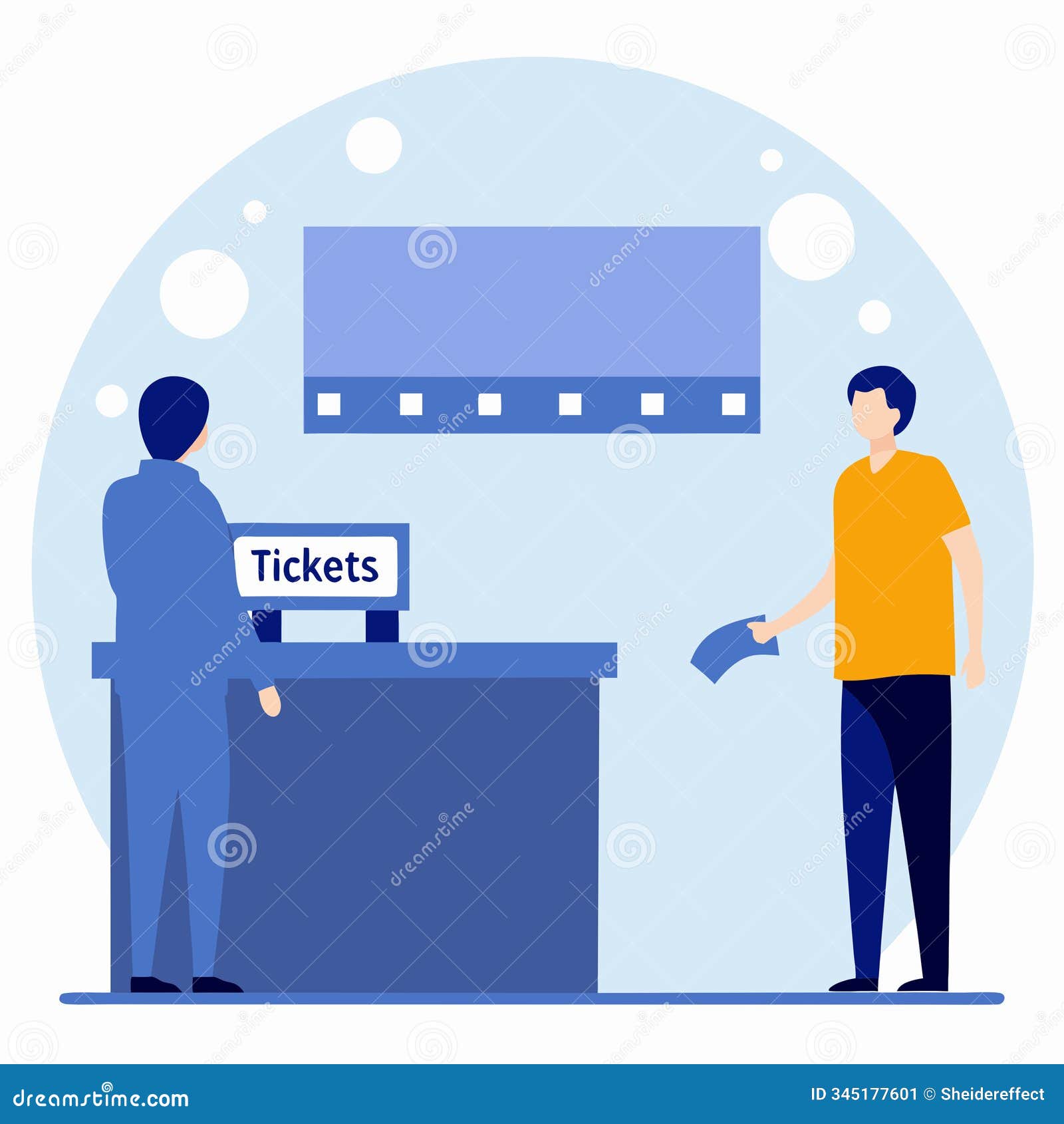 Handing Ticket Reception Icon Cartoon Vector | CartoonDealer.com #361768311