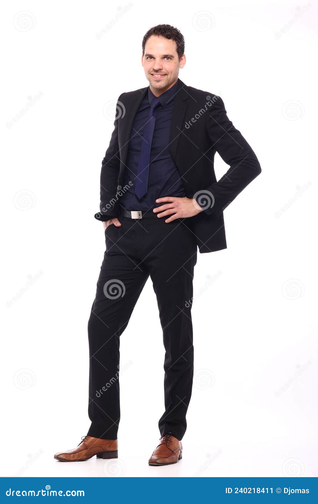Man Standing in Front of a White Background Stock Image - Image of ...