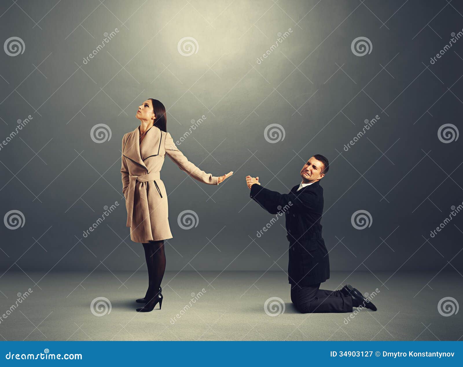 Man Standing on His Knees and Apologizing Stock Image - Image of male ...