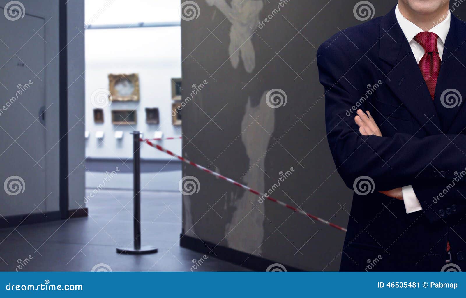 Man Standing Inside Museum Interior Stock Image - Image of inside ...