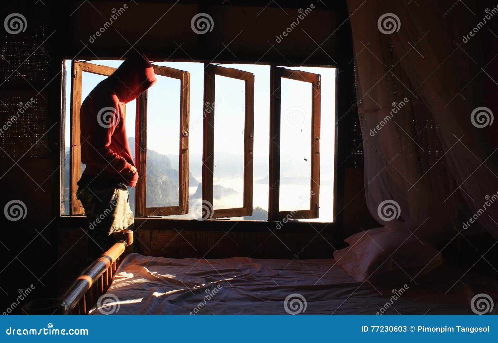 Man standing inside a room stock image. Image of cloud - 77230603