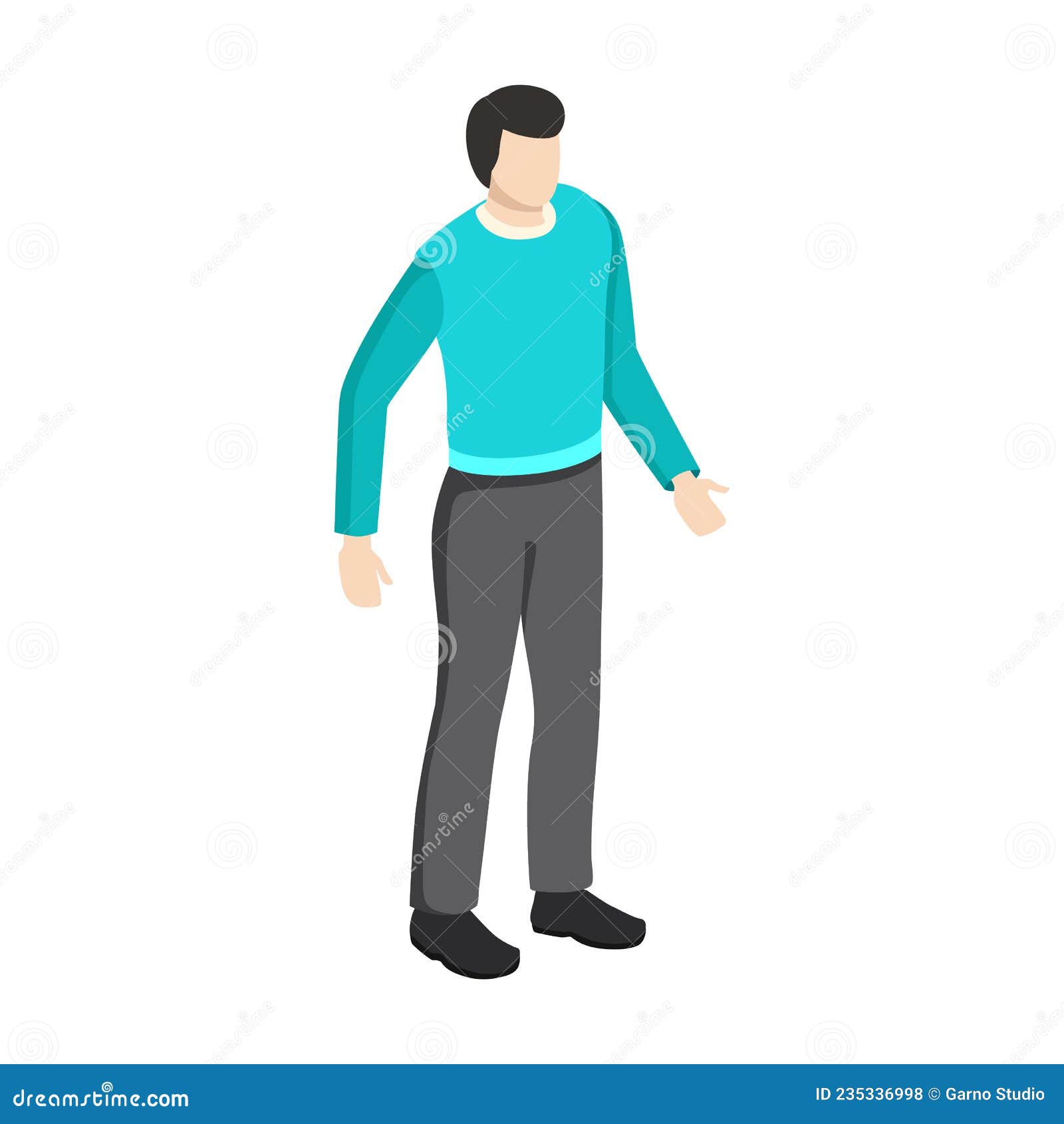 Man Standing. Isolated Concept of Person Stock Vector - Illustration of ...