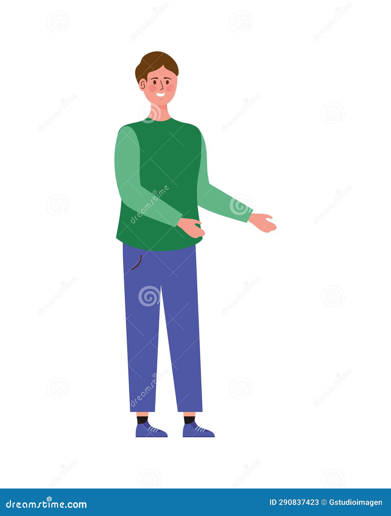 Man standing icon stock vector. Illustration of stand - 290837423