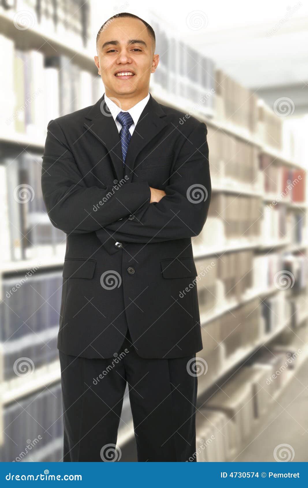 A Man Standing in Library stock photo. Image of laugh - 4730574