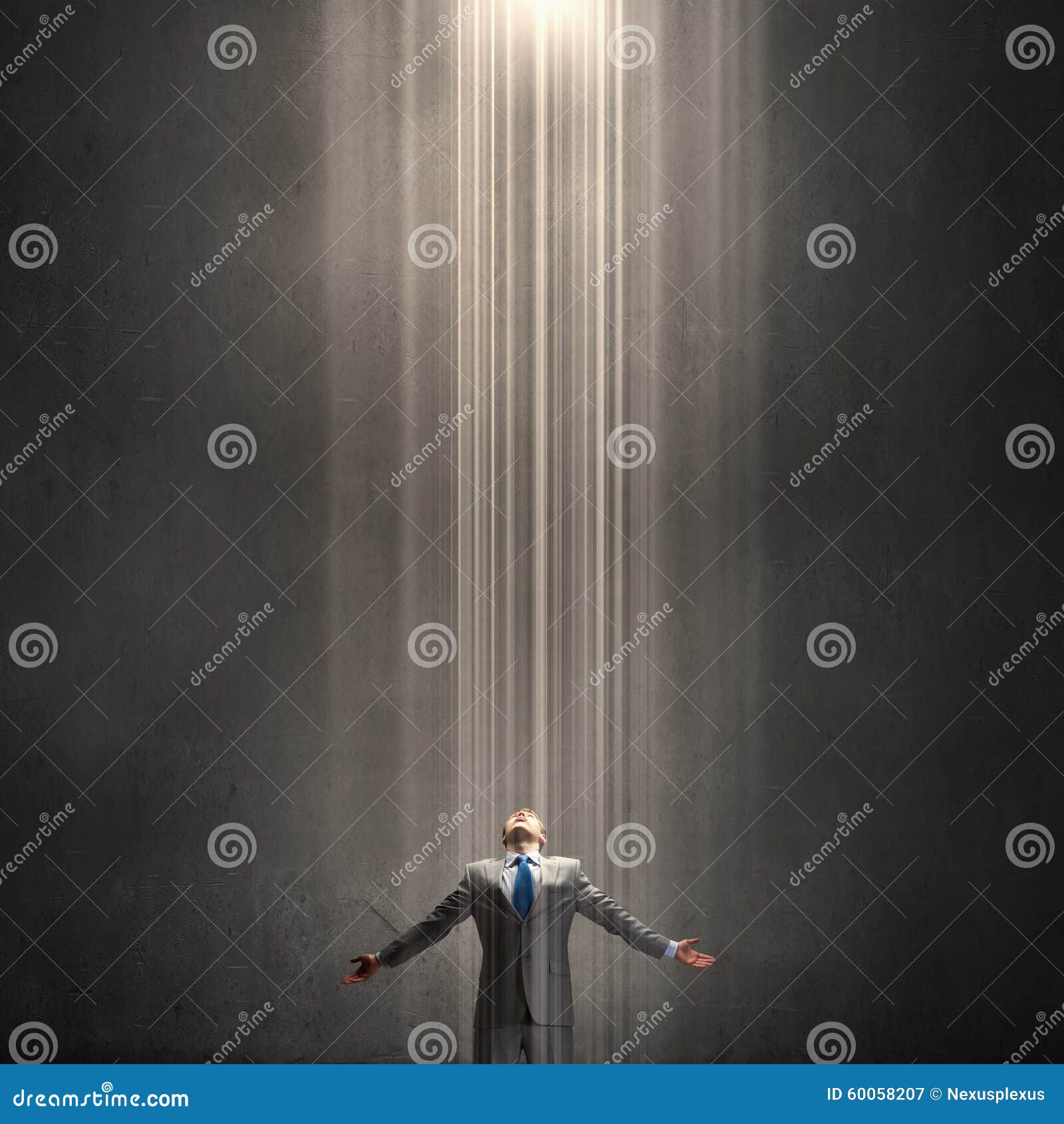 Man standing in light stock image. Image of teleport - 60058207