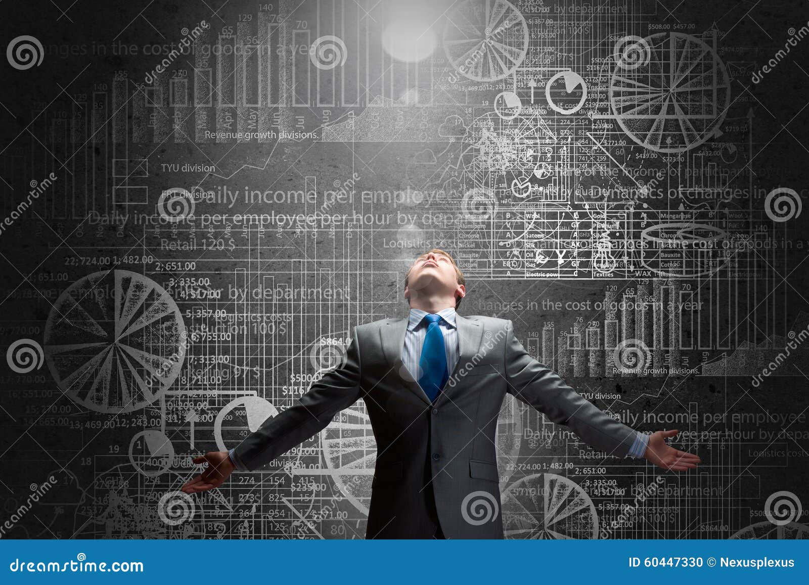 Man standing in light stock photo. Image of leader, leadership - 60447330